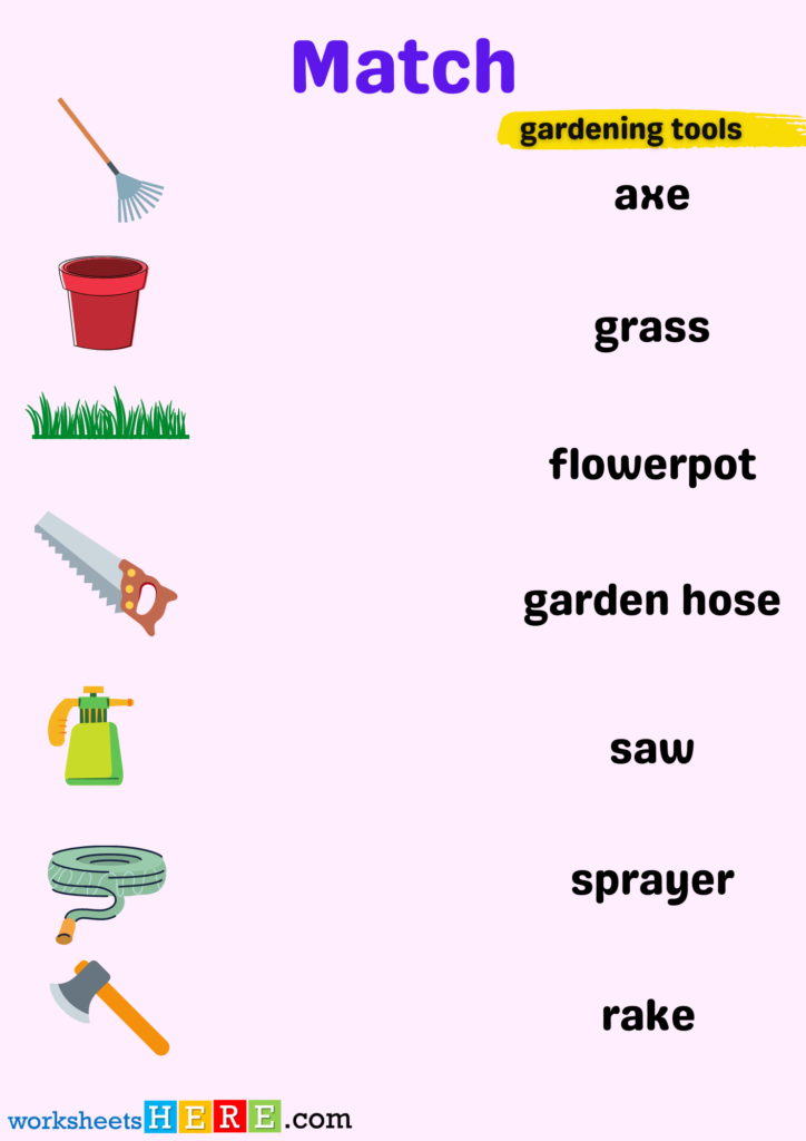 Objects Matching Activity For Kids, Matching Objects Worksheets Pdf ...