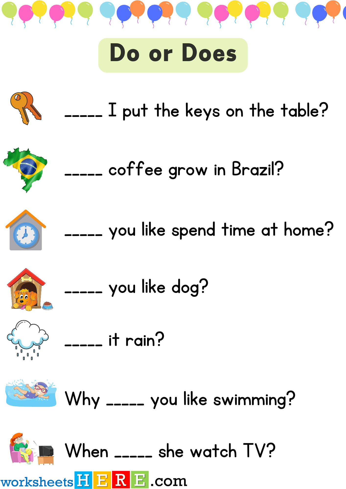 Do Or Does Exercises With Answers PDF Worksheets For Students And Kids Do Or Does Exercises With Answers PDF Worksheets For Students And Kids
