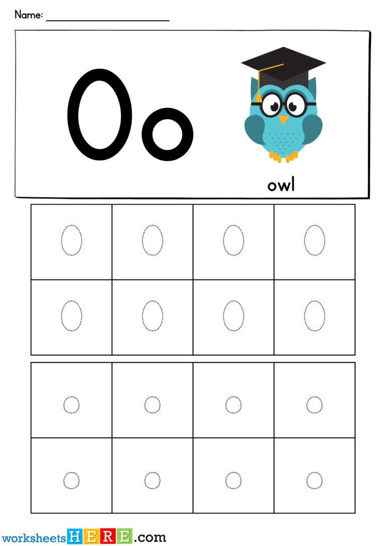 Letter O Tracing Printable PDF Worksheet For Kindergarten Students ...